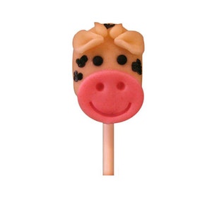 Farm Animal Marzipan Candy Lollipops - Cow, Pig, Horse & Chick ...