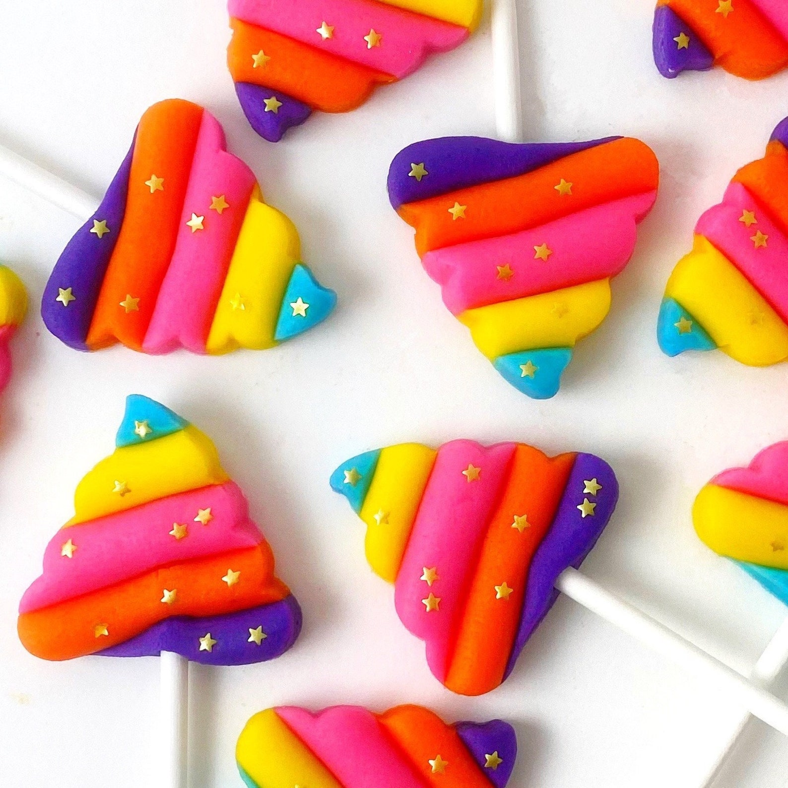 Rainbow Unicorn Poop Candy Lollipops Edible Delicious - Etsy