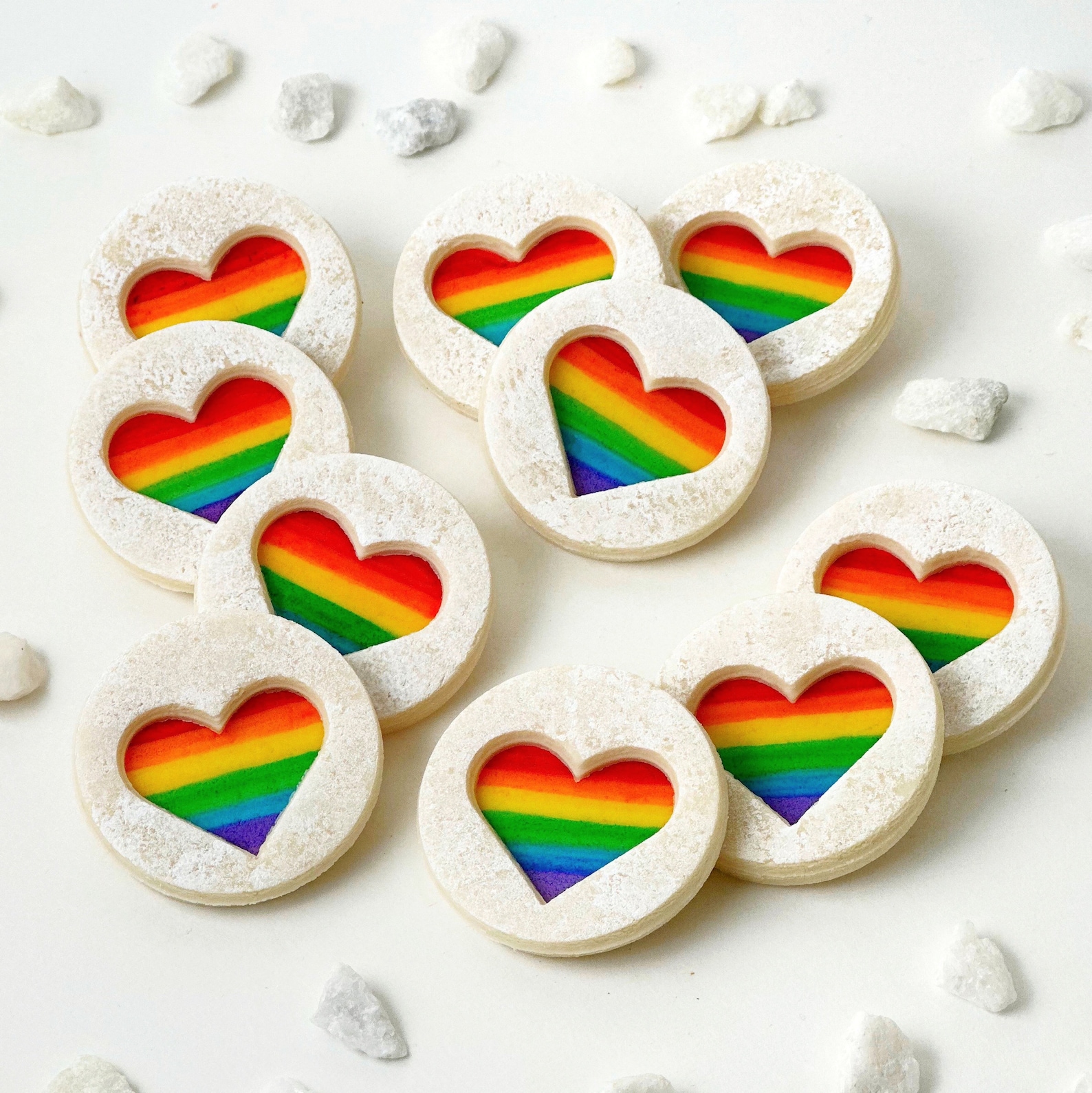 Pride Linzer Heart Cookies! Individually Wrapped, Hand-painted ...