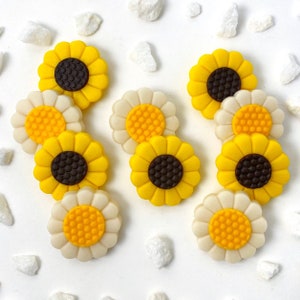 Daisies & Sunflower Marzipan Candy Tiles - Mother's Day and Easter Gift ...
