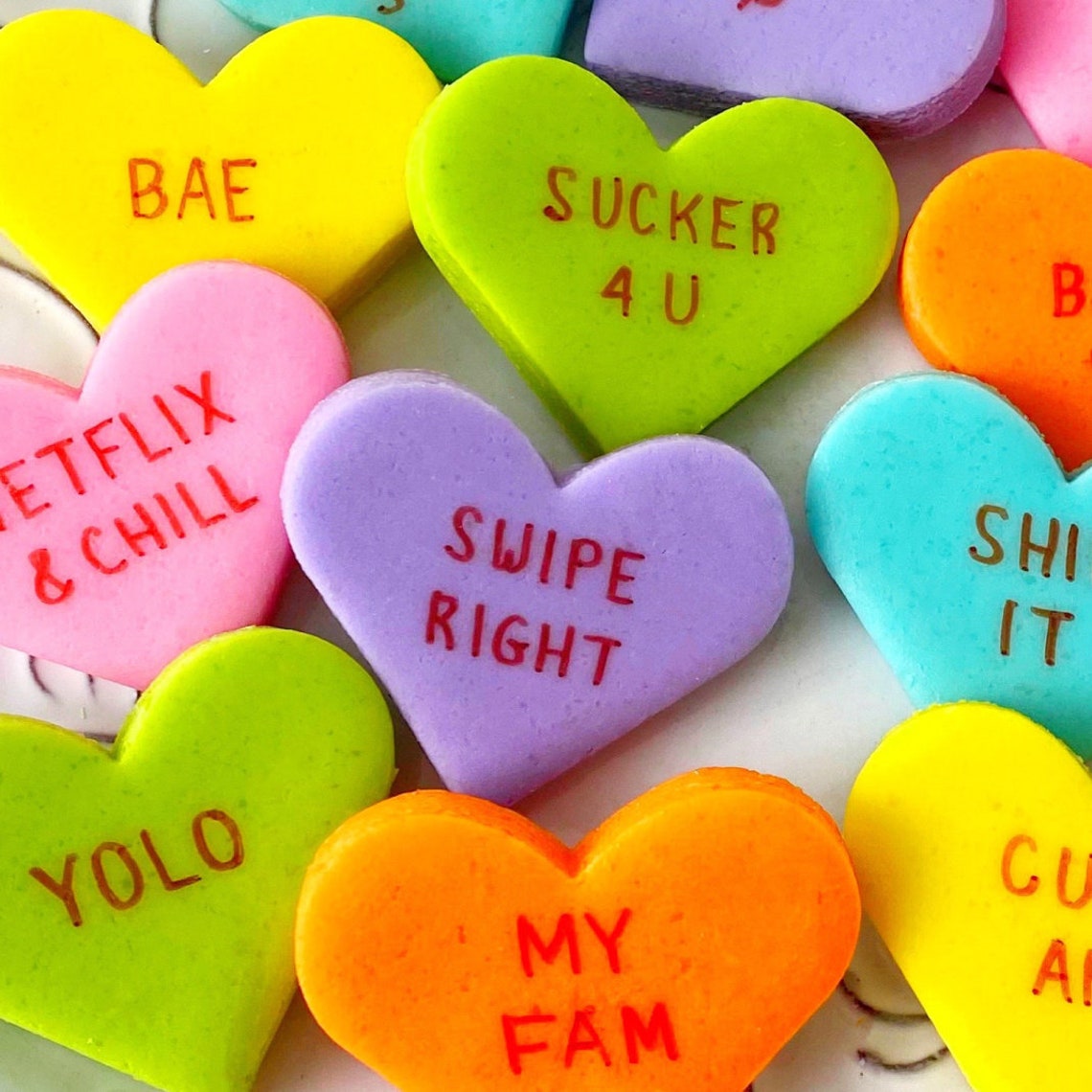 1 Box of Mini Conversation Hearts Candy Hearts for - Etsy