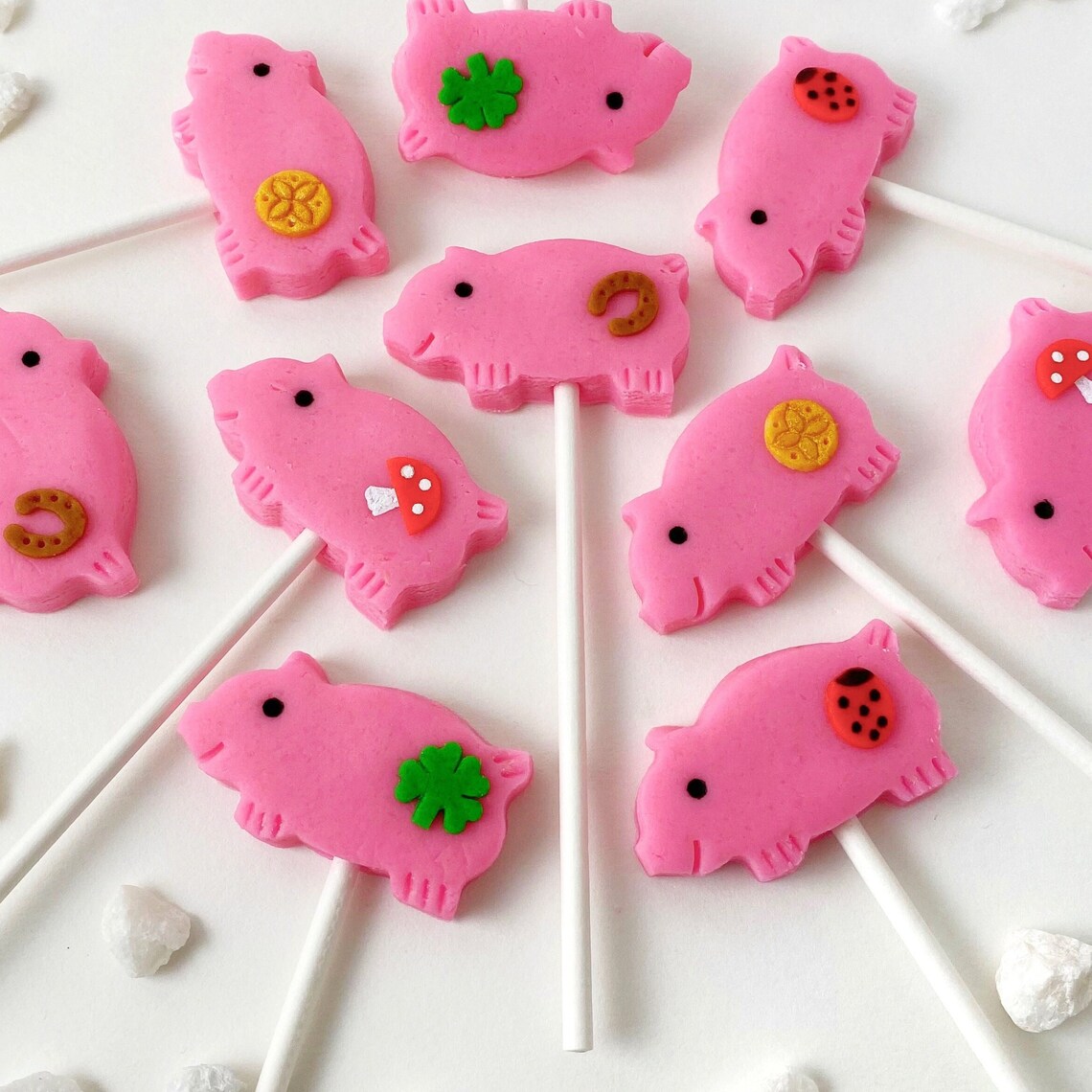 Gluckschwein! Good Luck Marzipan Christmas Pig Lollipops! Pass on Good ...