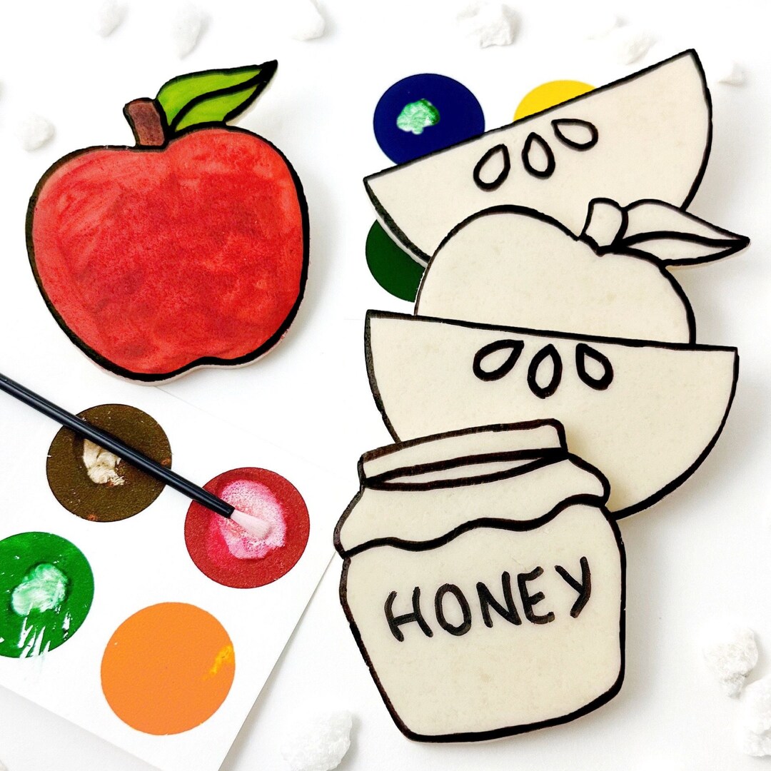 Paint Your Own Rosh Hashanah Cookies! Shana Tova Marzipan Apples ...