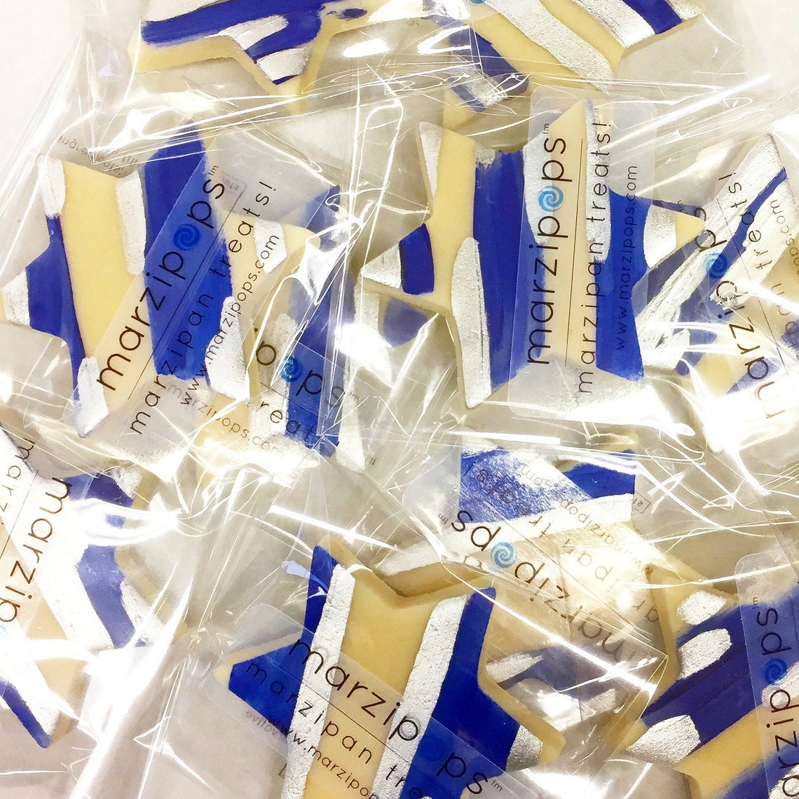 Star of David Candy Tiles Hand-painted in Blue and Edible - Etsy