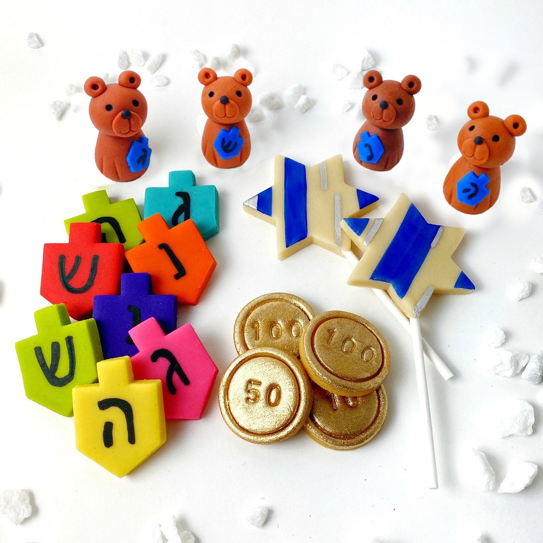 Hanukkah Ultimate Gift Collection! Dreidels! Gelt! Teddy Bears! Stars ...