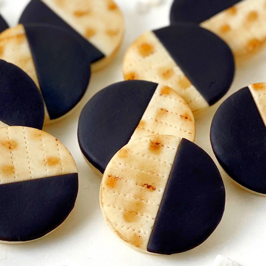 Passover Marzipan Matzah Black & White Cookies - Passover Seder Hostess ...