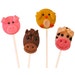 Farm Animal Marzipan Candy Lollipops - Cow, Pig, Horse & Chick ...