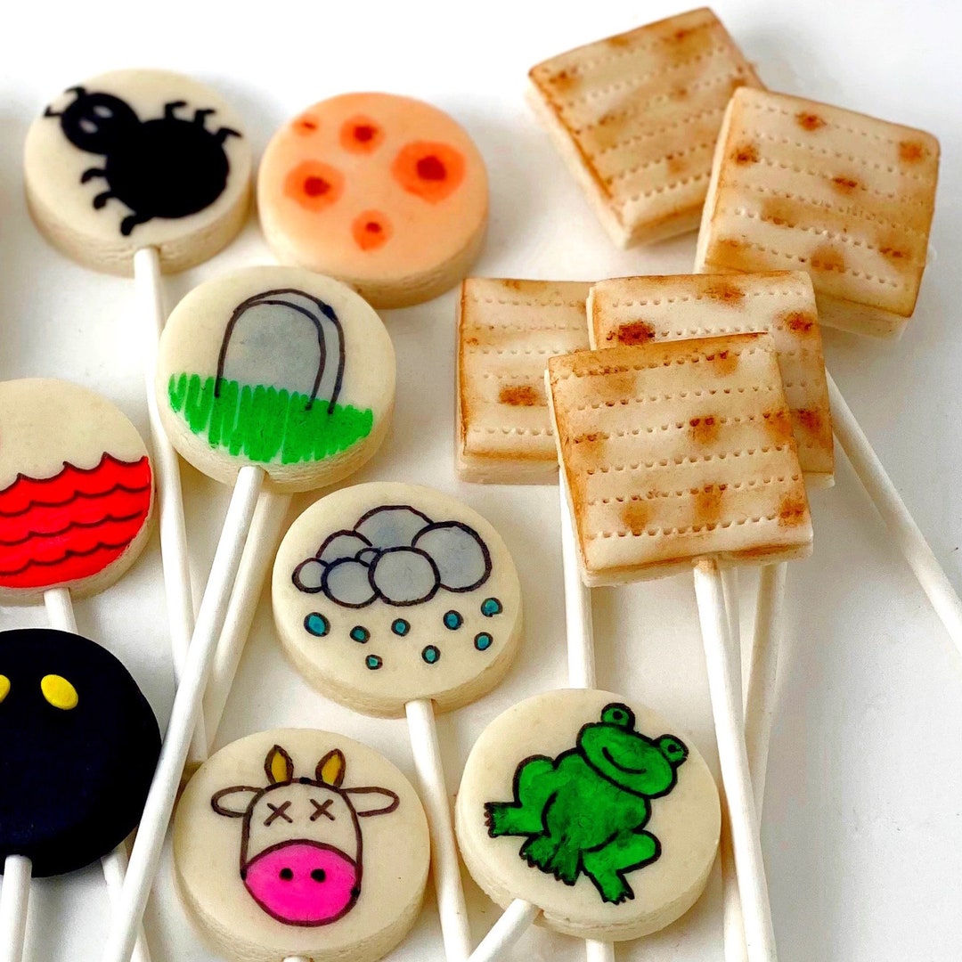 Passover Super Gift Set Ten Plagues AND Ten Matzahs Passover Lollipops ...