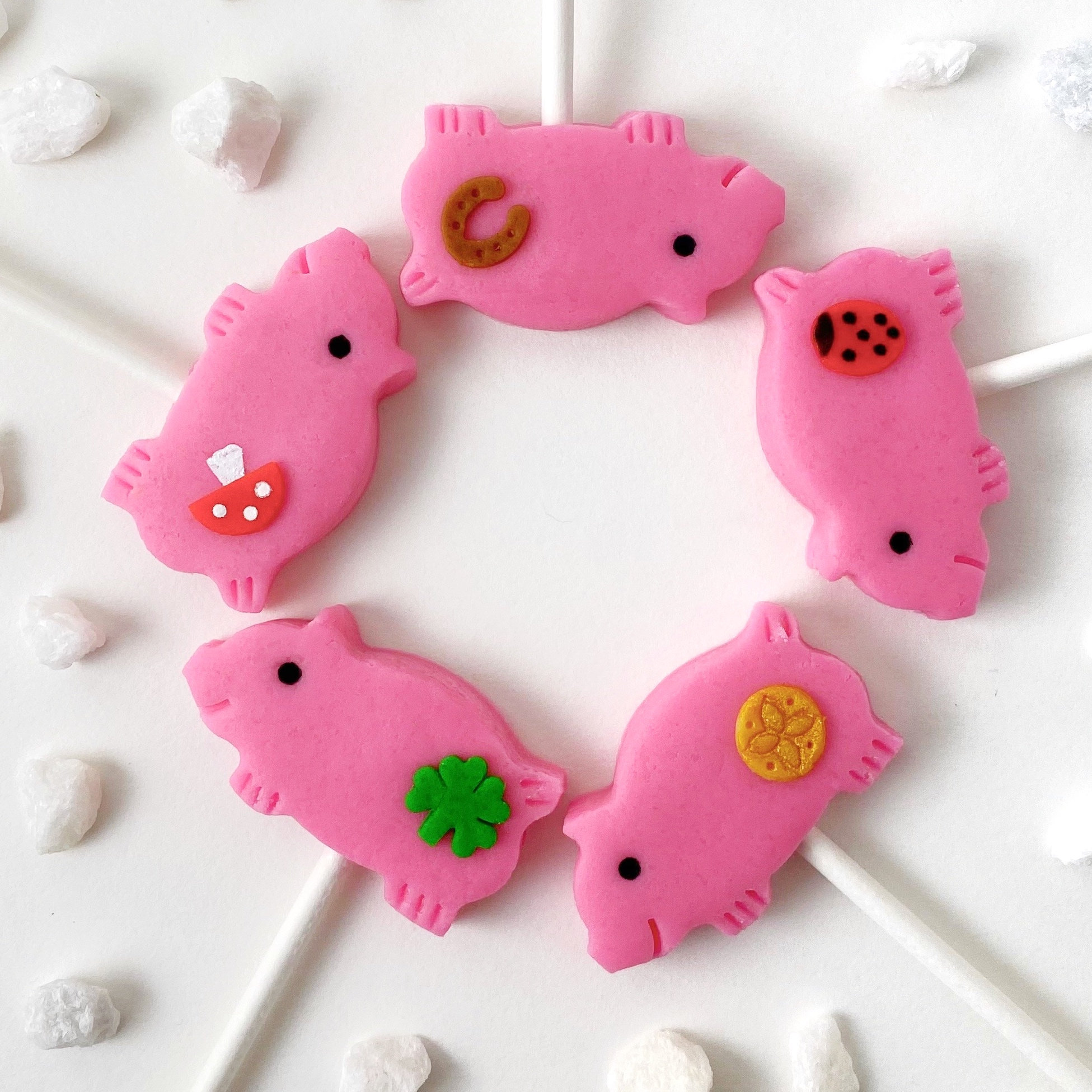 Gluckschwein! Good Luck Marzipan Christmas Pig Lollipops! Pass on Good ...