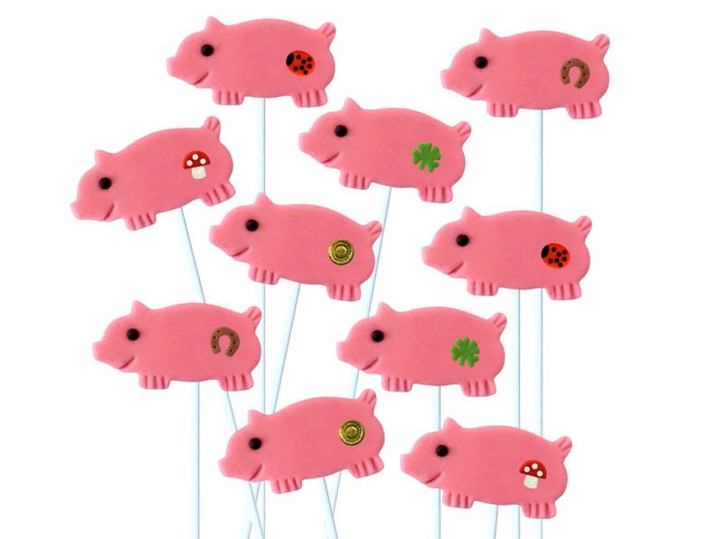 Gluckschwein! Good Luck Marzipan Christmas Pig Lollipops! Pass on Good ...