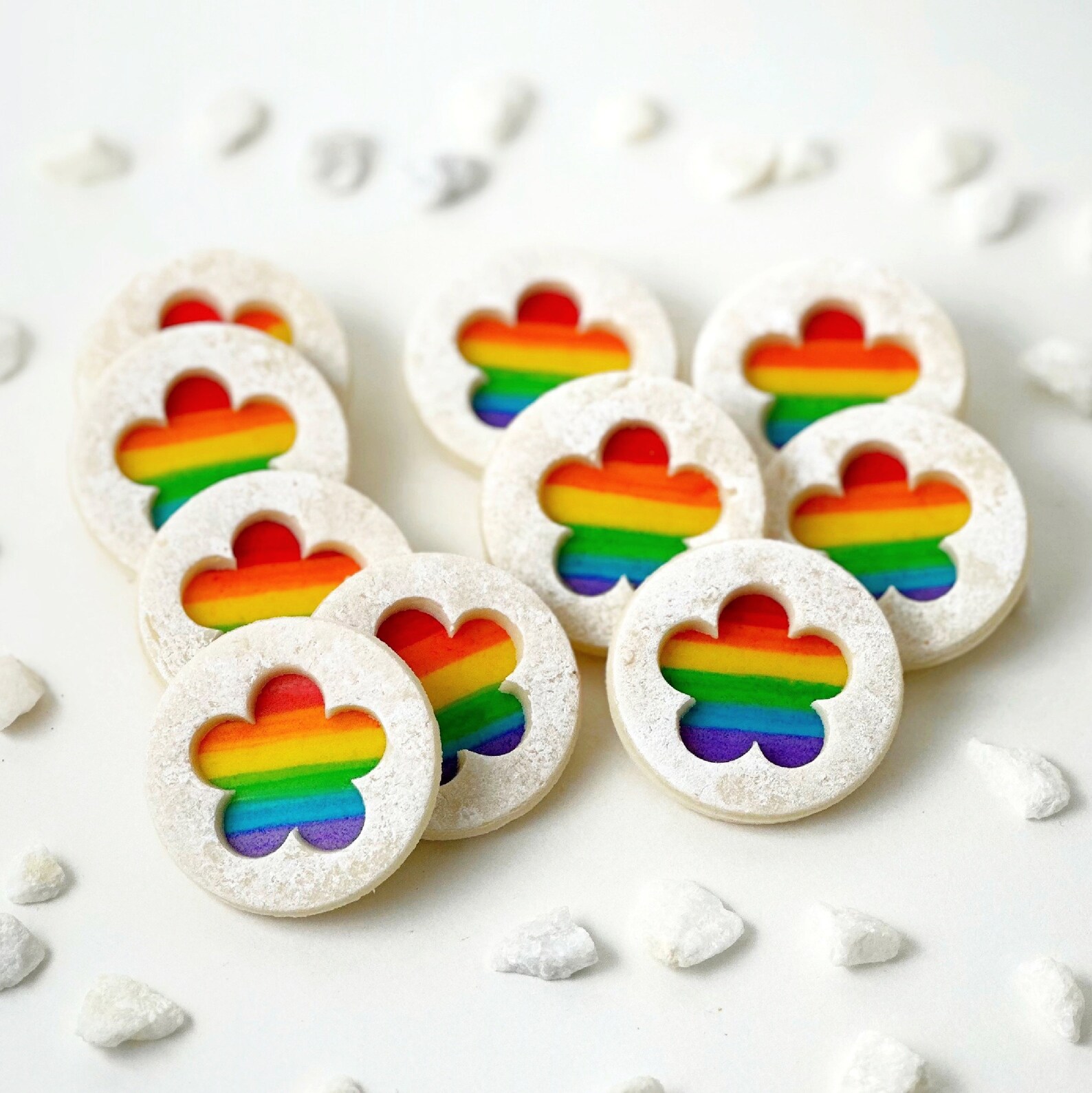 Pride Linzer Heart Cookies! Individually Wrapped, Hand-painted ...