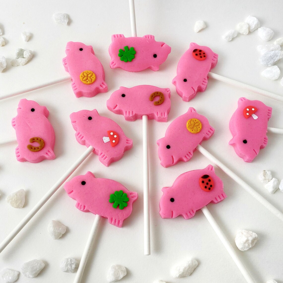 Gluckschwein! Good Luck Marzipan Christmas Pig Lollipops! Pass on Good ...