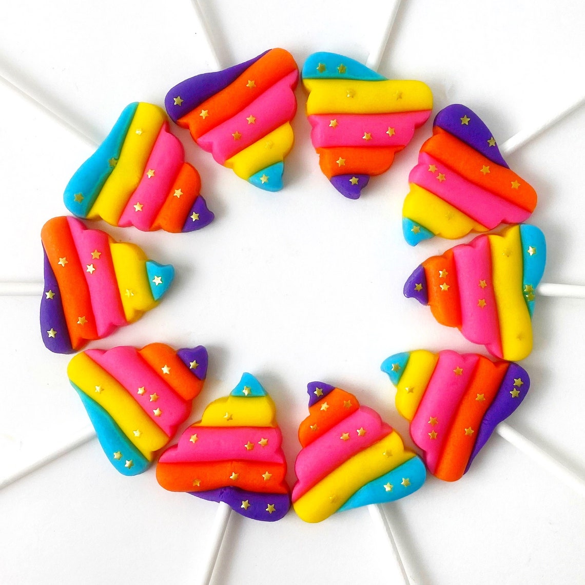 Rainbow Unicorn Poop Candy Lollipops Edible Delicious - Etsy