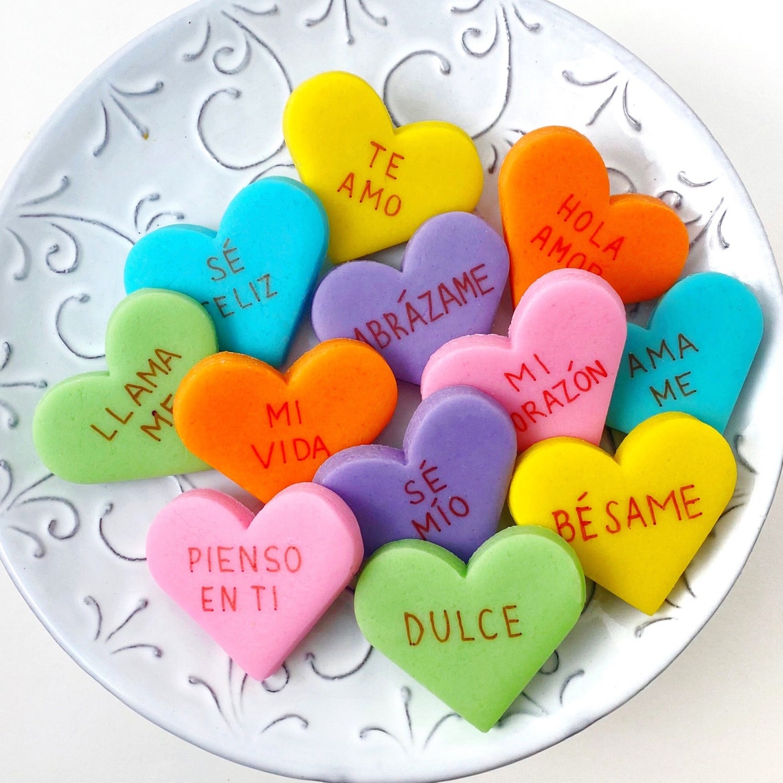 Spanish Conversation Hearts Candy - Corazones De Caramelo En Español ...