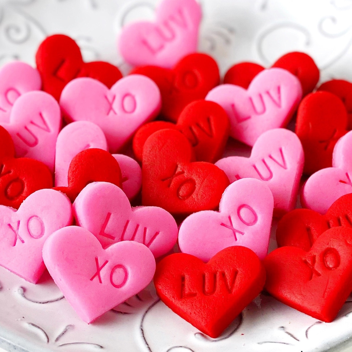 1 Box of Mini Heart Marzipan Candy Bites Valentine's Day - Etsy