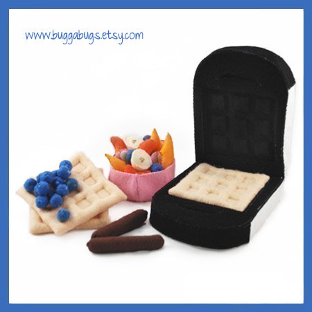 BLUEBERRY WAFFLES - PDF Felt Food Pattern (waffles, Waffle Iron ...