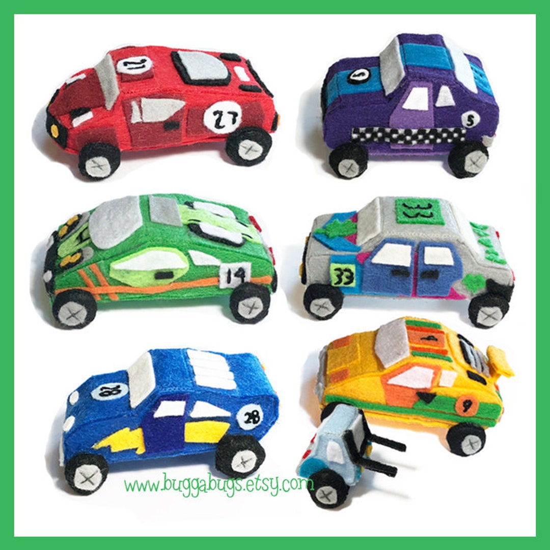 RACE CARS - PDF Sewing Pattern (red Racer, Green Racer, Blue Racer ...
