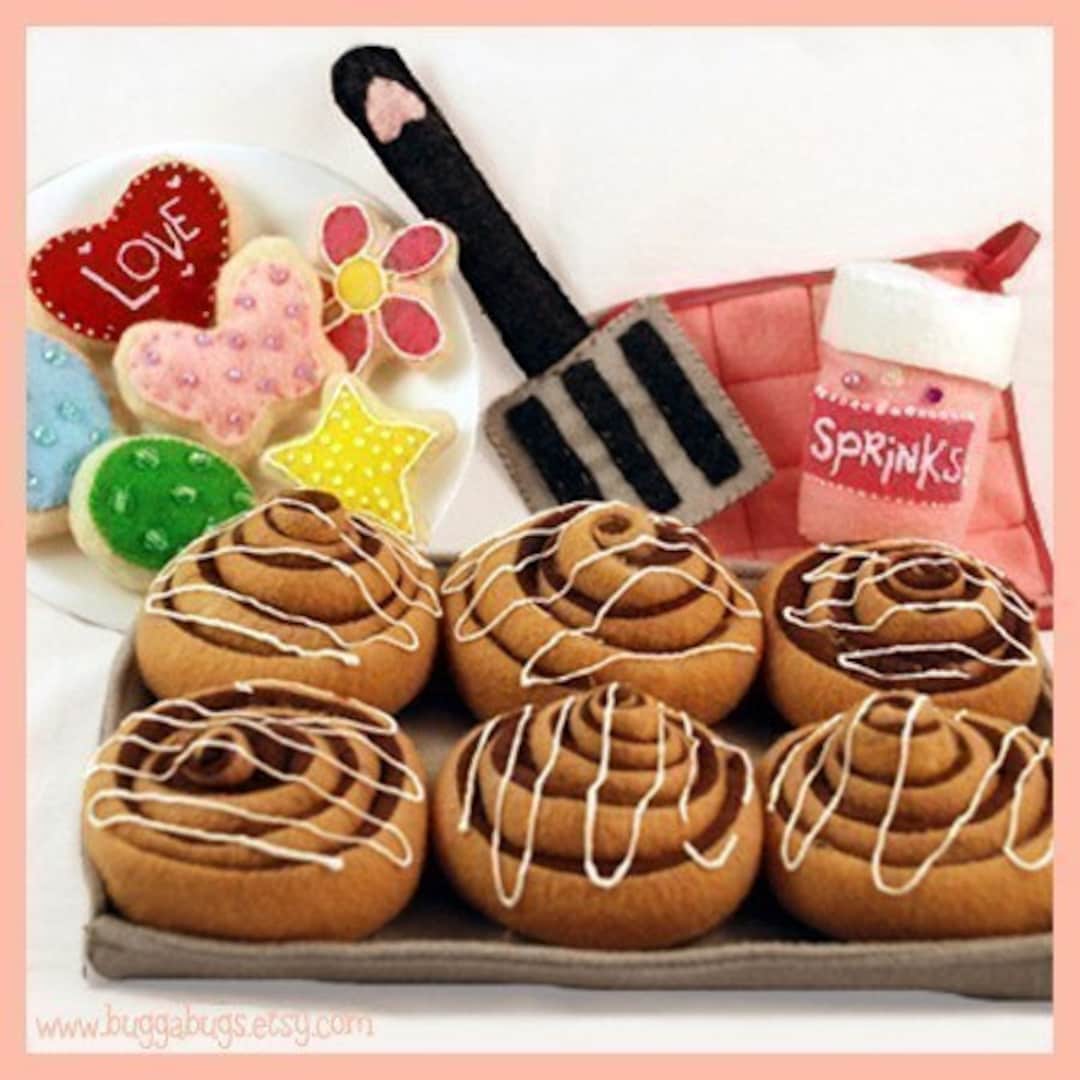 BAKERY SWEETS - PDF Felt Food Pattern (cinnamon Rolls, Sugar Cookies ...