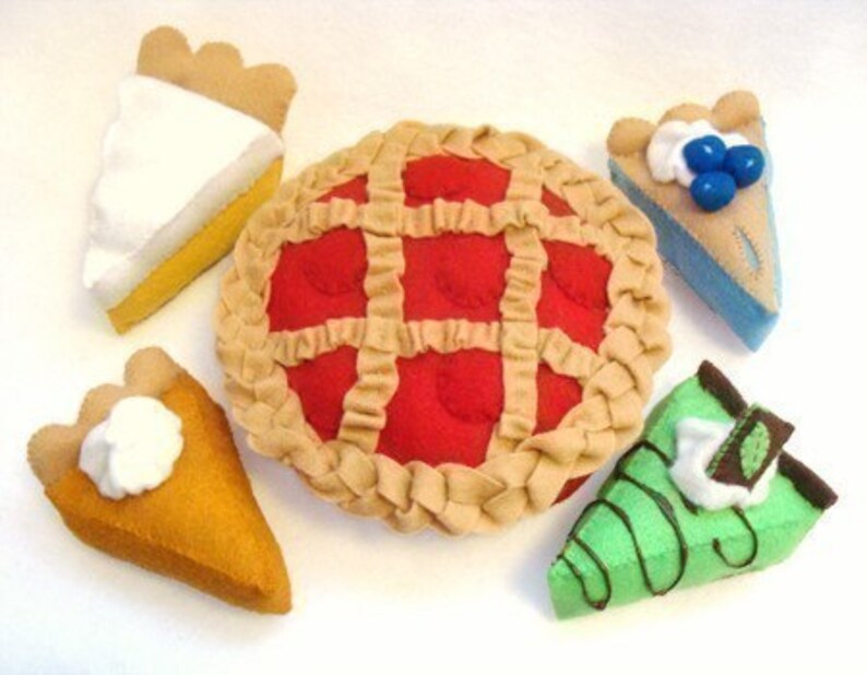 Blue Ribbon PIES - PDF Felt Food Pattern (cherry, Grasshopper, Lemon ...