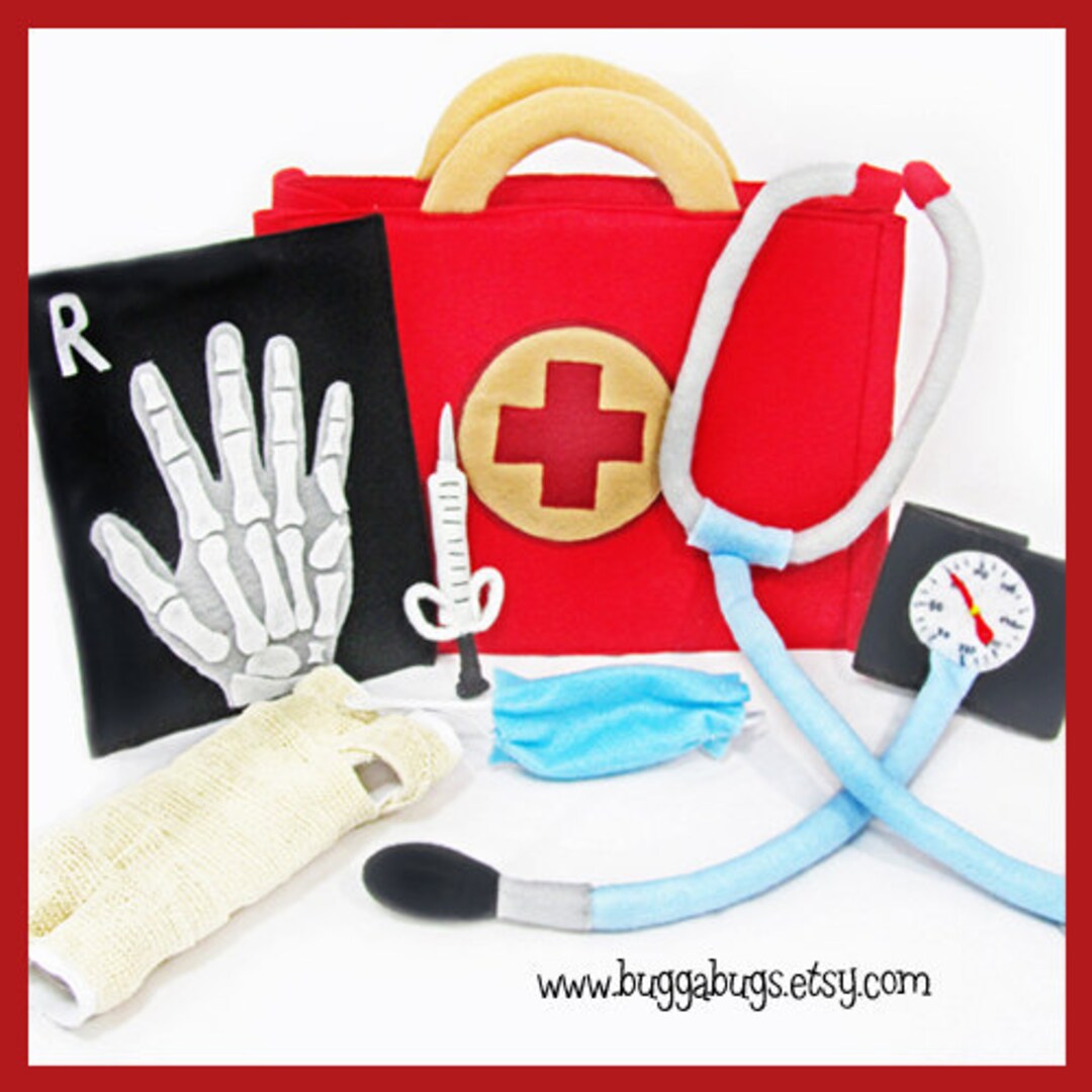 DOCTOR KIT - PDF Pattern (bag, Stethoscope, Blood Pressure Cuff, Cast ...