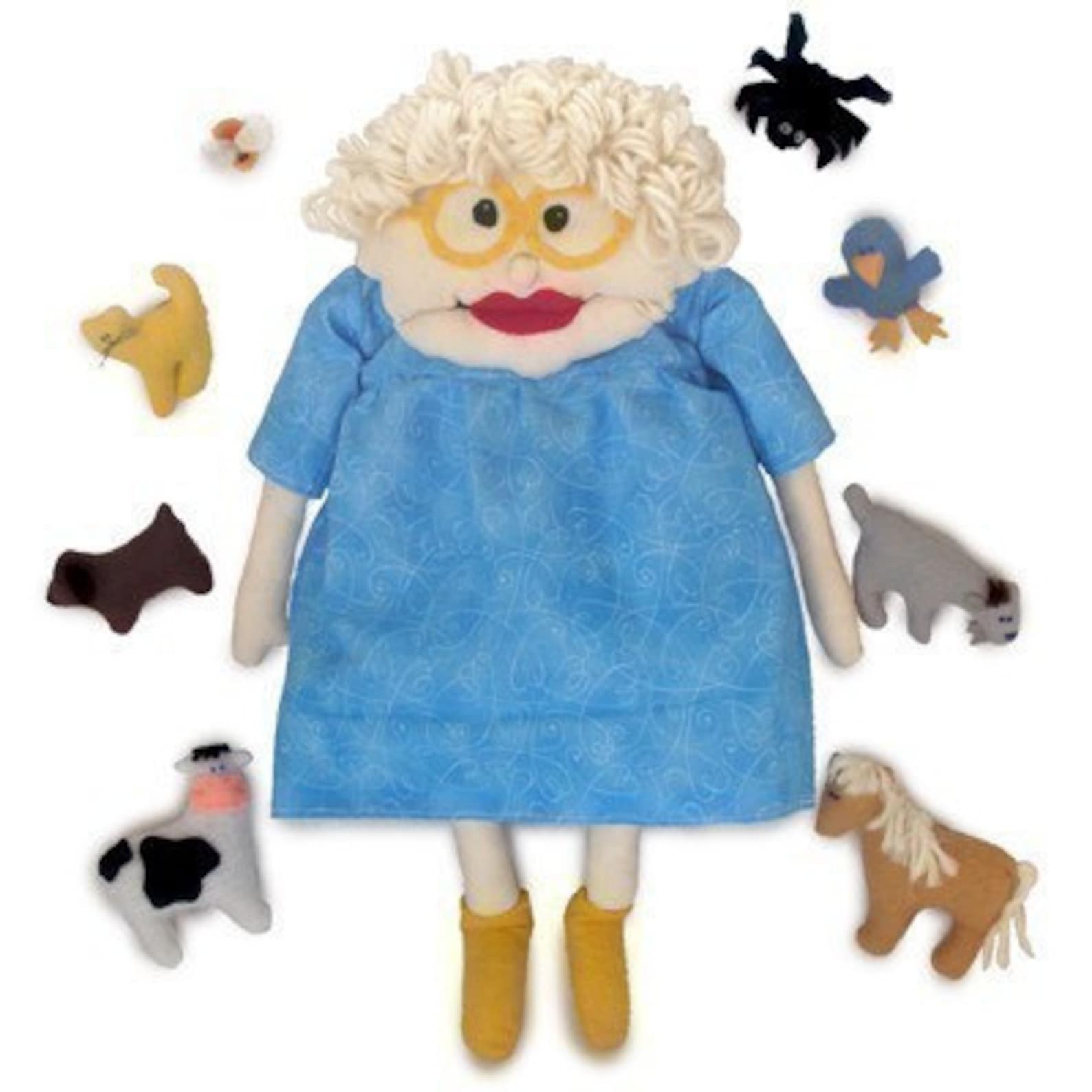 I Know an Old Woman - PDF Doll Pattern (doll, Fly, Spider, Bird, Cat ...