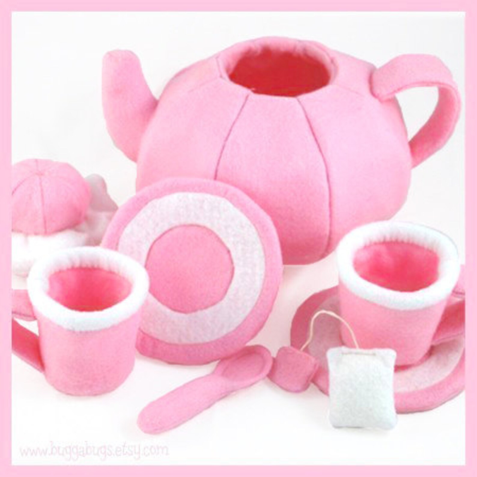 TEA SET PDF Felt Food Pattern teapot, Cups, Saucers, Tea Bags, Spoons ...