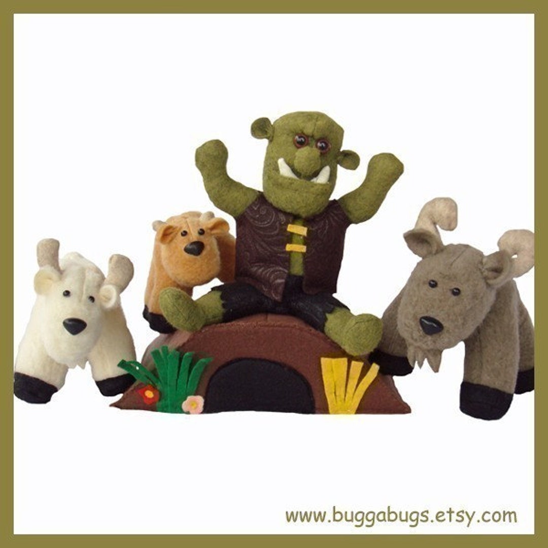 Billy Goats Gruff - PDF Doll Pattern (goats, Troll, Bridge) - Etsy