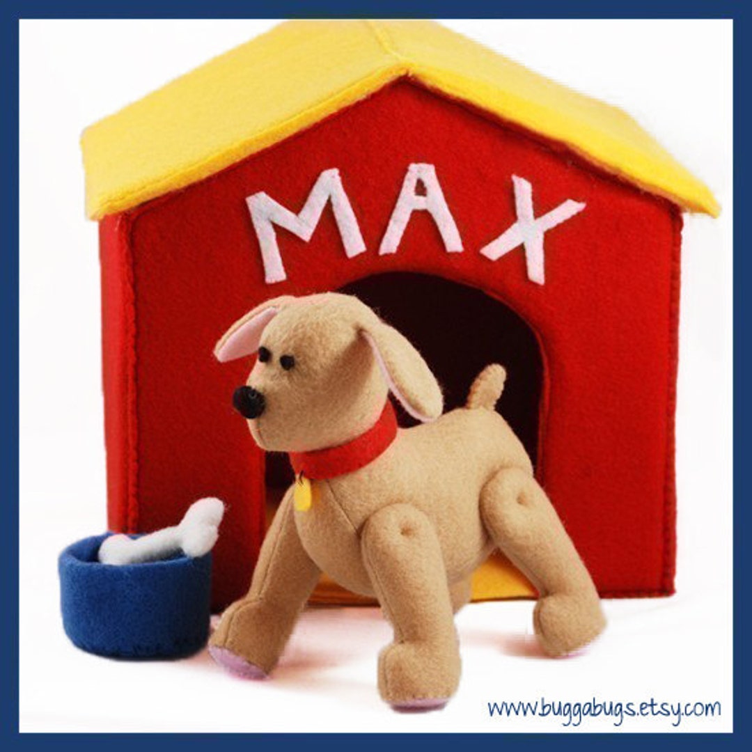 PLAYFUL PUPPY - PDF Pattern (dog, Doghouse, Bone, Bowl) - Etsy