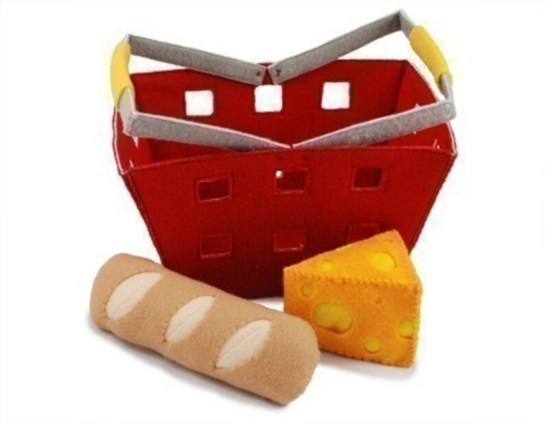 GROCERY STORE PDF Felt Food Pattern cash Register Basket - Etsy