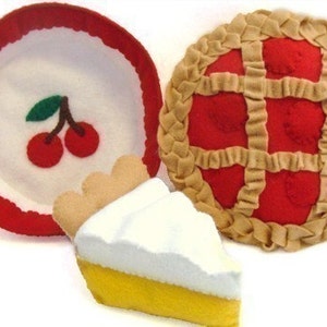 Blue Ribbon PIES - PDF Felt Food Pattern (cherry, Grasshopper, Lemon ...