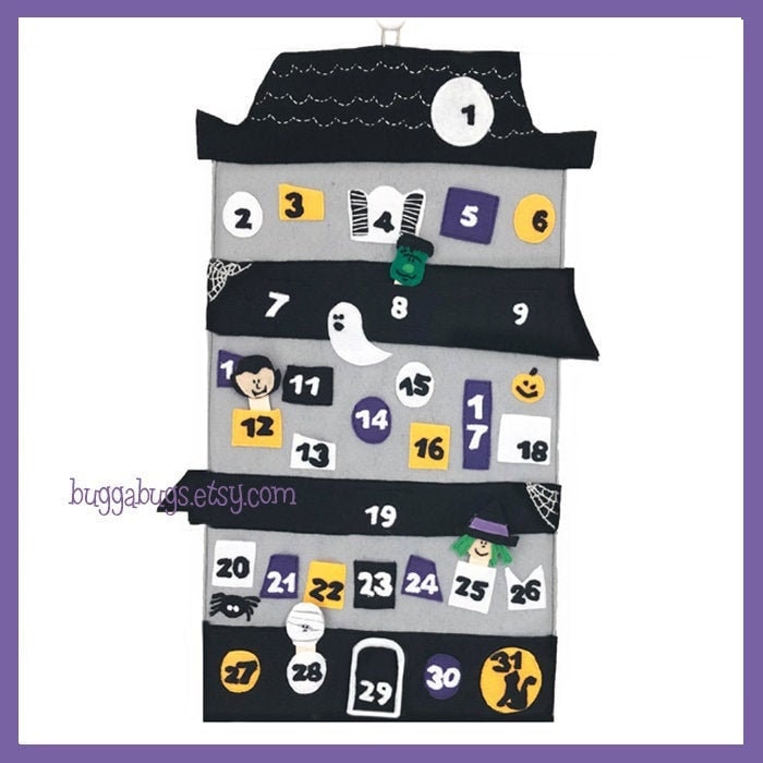 HALLOWEEN ADVENT PDF Pattern advent Calendar Wall Hanging - Etsy