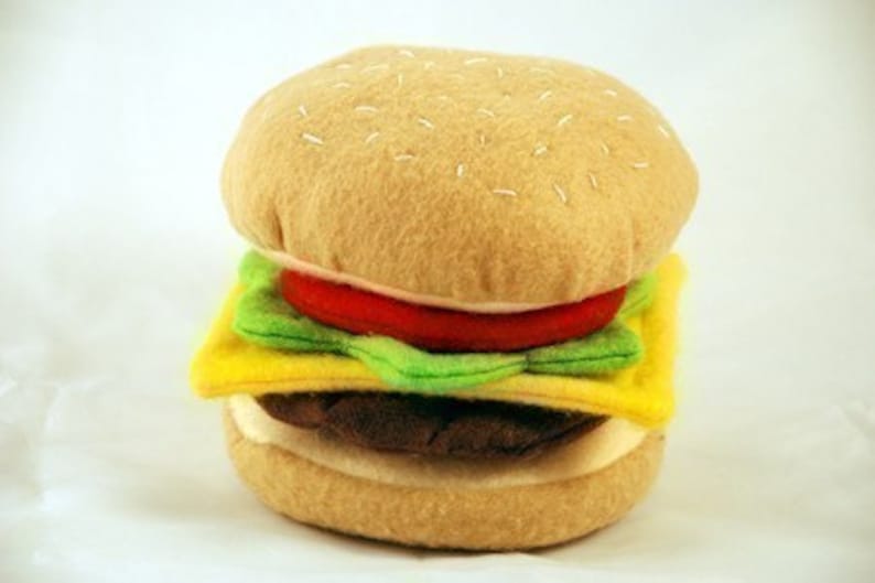 A Very Happy Meal - PDF Felt Food Pattern (hamburger, Milk Shake, Fries ...