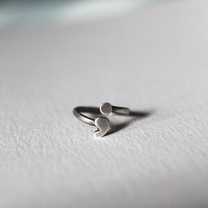 Sterling Silver Semicolon Ring Resilient Warrior Survivor Mental Health ...