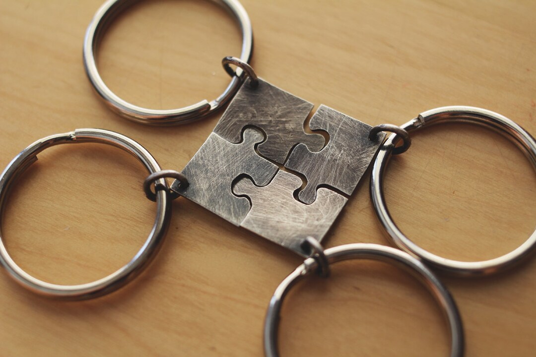 Custom Order: Personalize Puzzle Pendants or Keychains (4 Separate ...