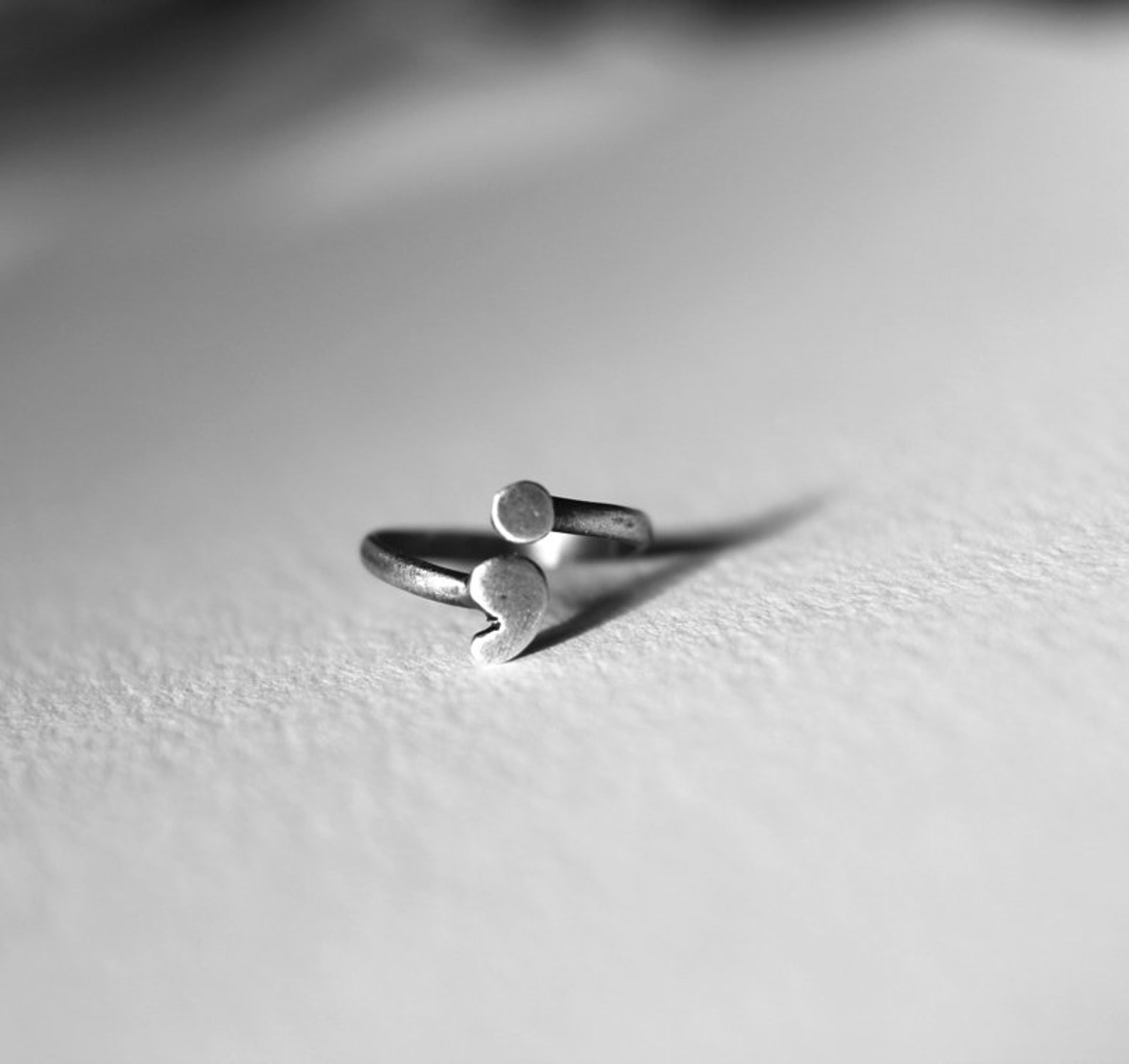 Sterling Silver Semicolon Ring Resilient Warrior - Etsy