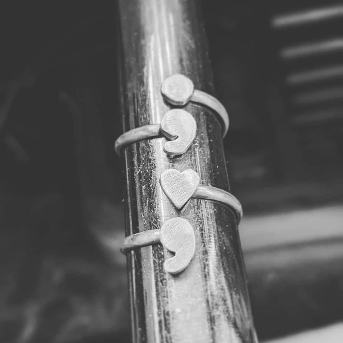 Sterling Silver Semicolon Ring Resilient Warrior - Etsy