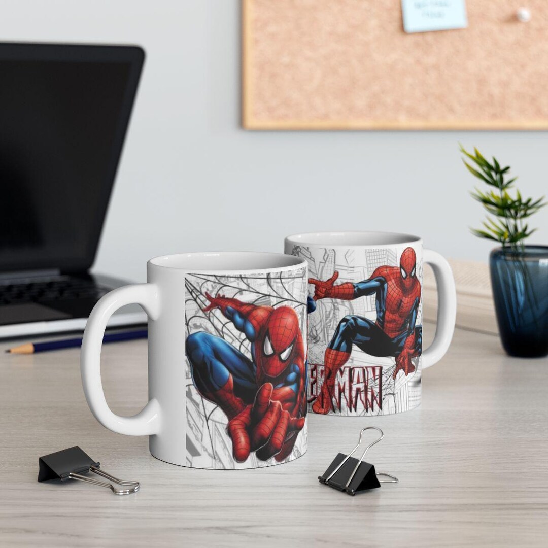 Spider-man Ceramic Mug Swing Into Action With 11oz & 15oz Sizes - Etsy