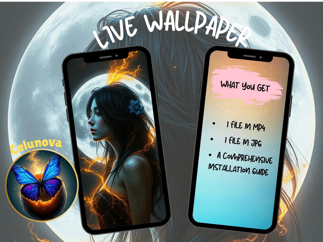 Lunar Muse Live Wallpaper IOS Animated Background Wallpaper Android Live Wallpaper Aesthetic - Etsy
