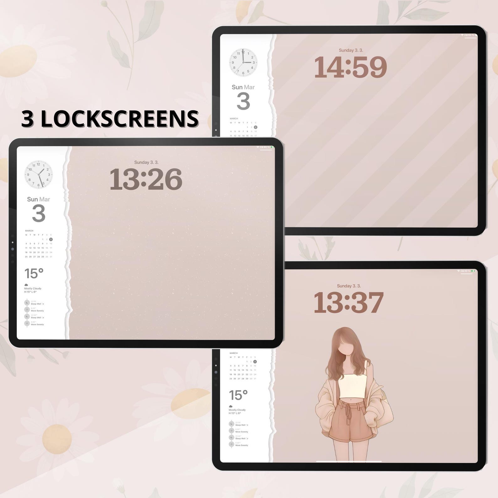 Girly Aesthetic Ios & Android Theme Pack / Android Tablet ...