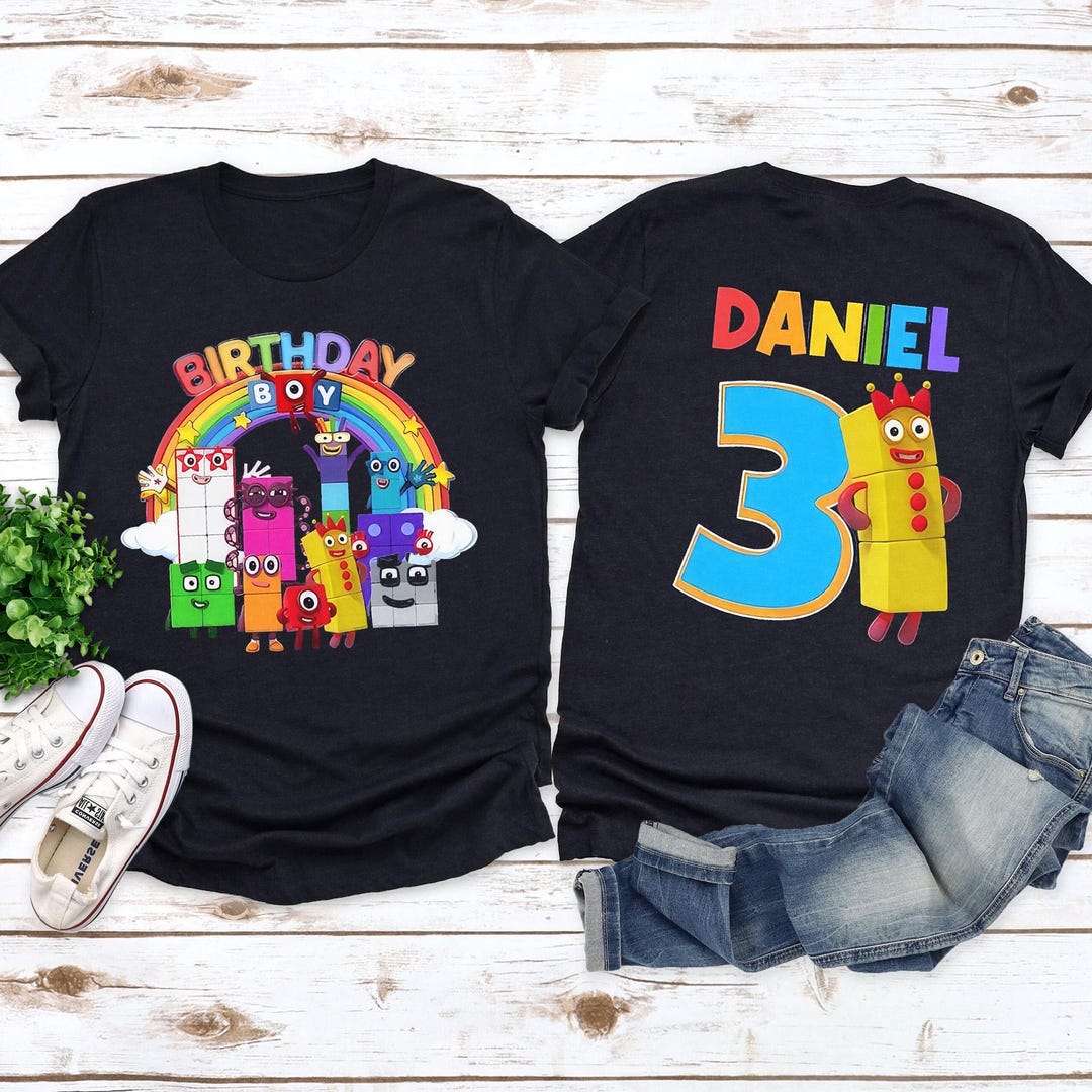 Numberblocks Shirt, Numberblocks Family Birthday Shirt, Personalized 1 ...