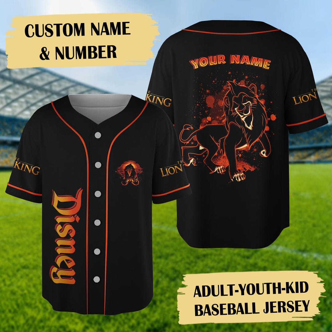 Personalized the Lion King Scar Baseball Jersey, Villain Scar Halloween ...