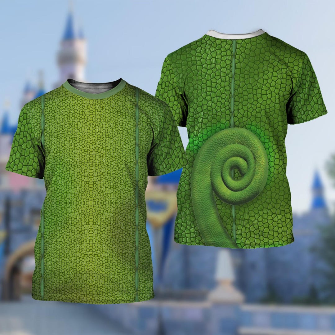 Tangled Pascal Costume T-shirt, Green Pascal Cosplay Costume Tee ...