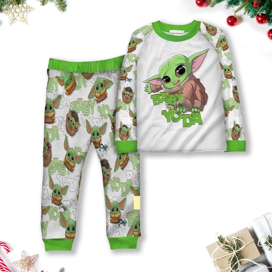 Baby Yoda Pajamas Set, Baby Yoda Family Matching Shirt, Star Wars ...