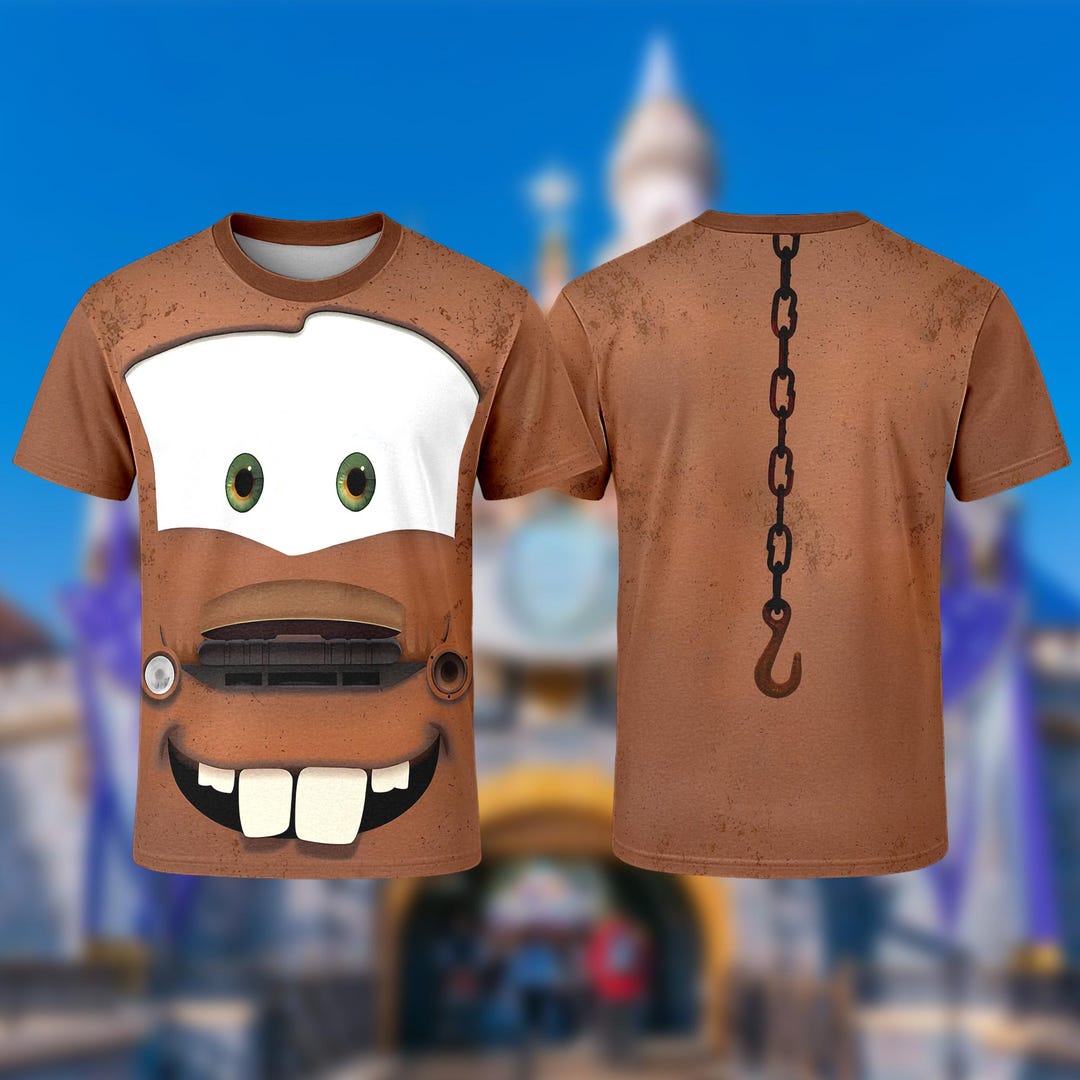 Tow Mater Unisex Costume T-shirt, Cars Tow Mater Cosplay Costume Shirt ...
