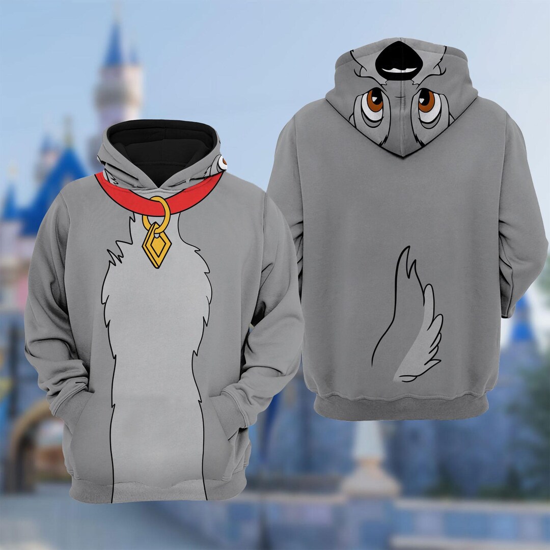 Wdw the Tramp 3D Hoodie T-shirt, Lady and the Tramp All Over Print ...
