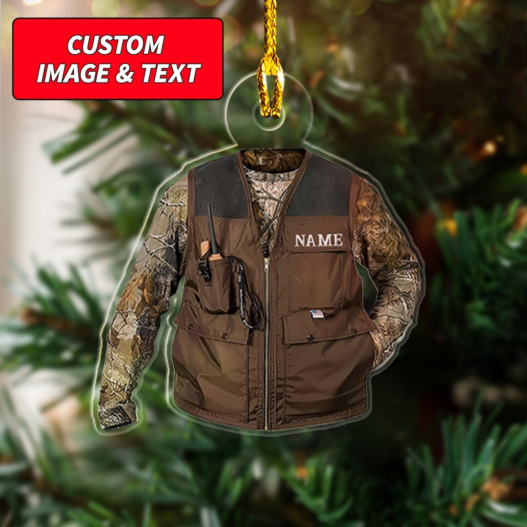 Personalized Hunting Ornament 2024, Custom Hunter Vest Ornament ...