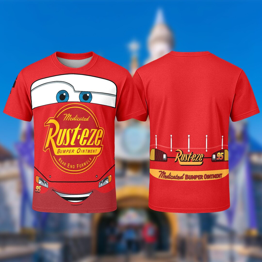 Lightning Mcqueen Unisex Costume T-shirt, Cars Lightning Mcqueen ...