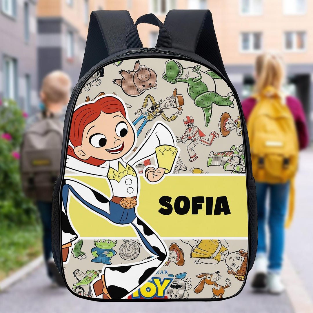 Personalized Cowgirl Character Backpack, Custom Name Animated Character ...