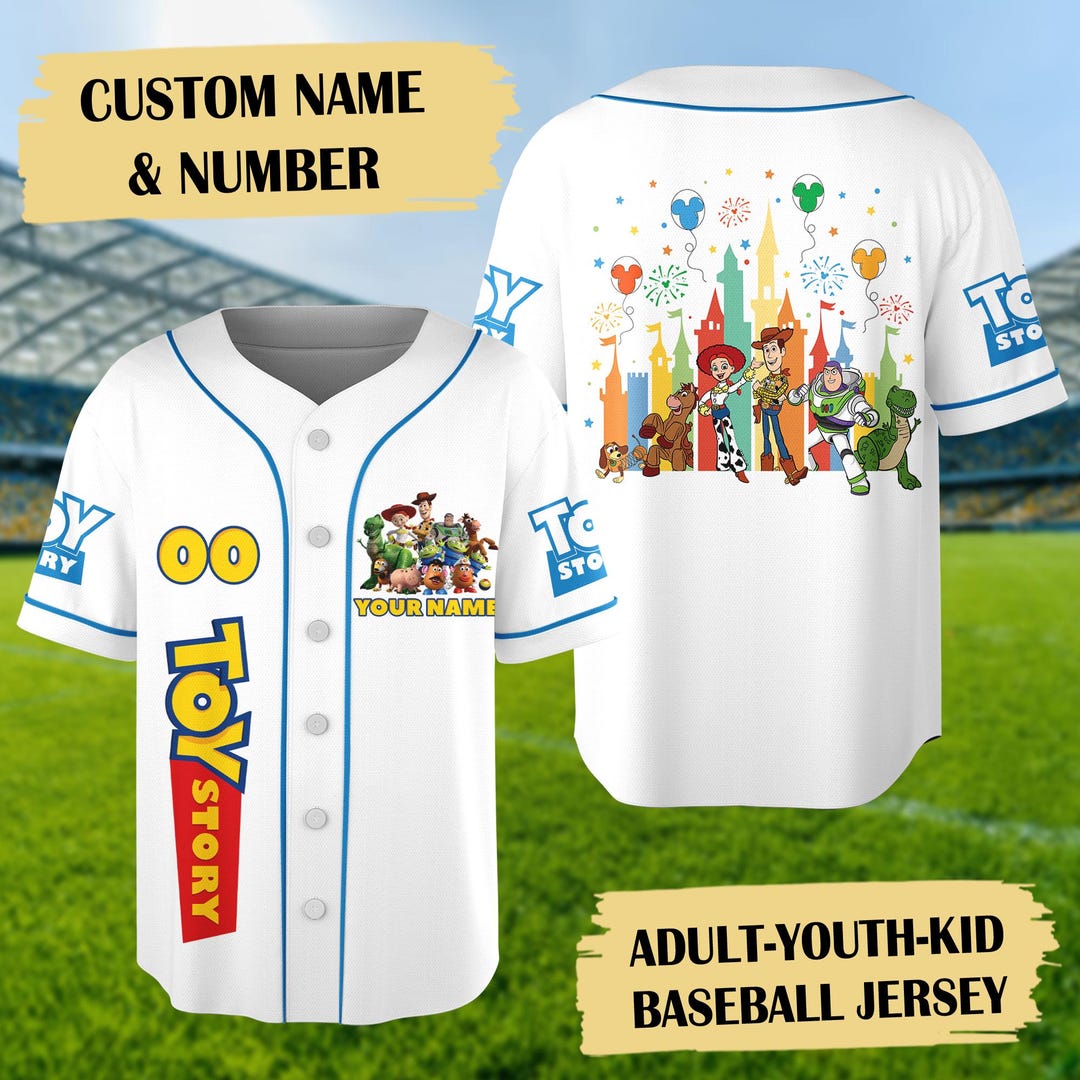 Custom Toy Story Baseball Jersey, Sheriff Woody Buzz Lightyear ...