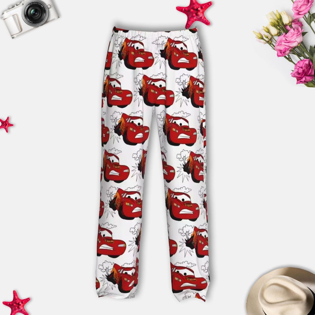 Cars Lightning Mcqueen Pajama Pants, Lightning Mcqueen Pajama Set, Cars ...
